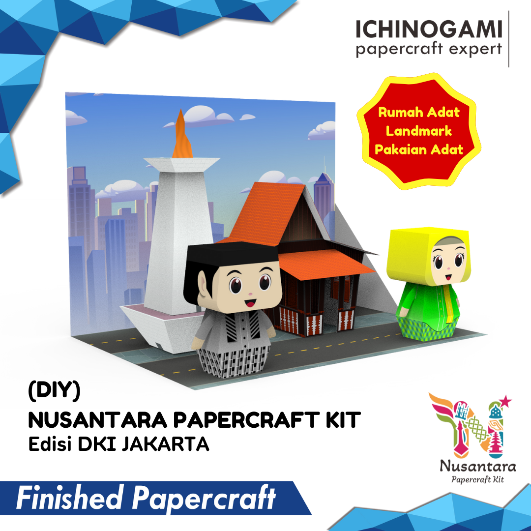 Ichinogami Nusantara Papercraft Kit (DIY) - Diorama Seri Jakarta ...