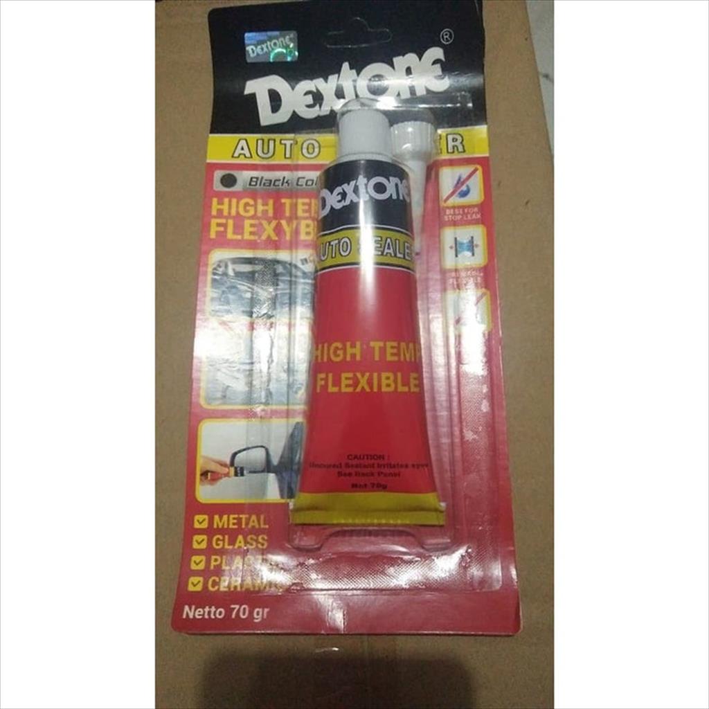 Lem Kaca Auto Sealer Hitam Rubber Besar Dextone High Temp 70g Original ...