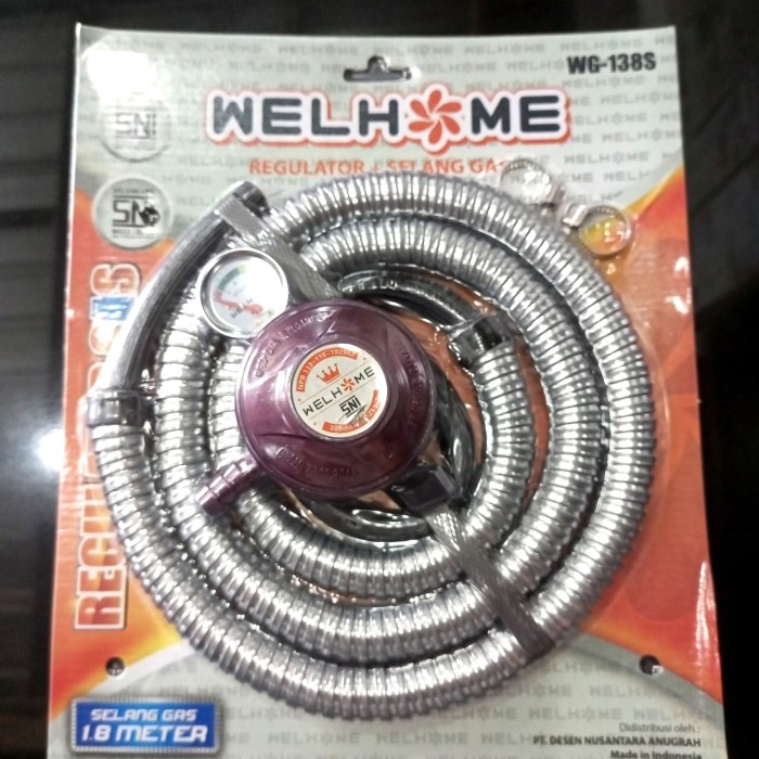 Selang Gas Cover Aman dari Tikus WELHOME Flexible 1.8M SNI / PAKETAN ...