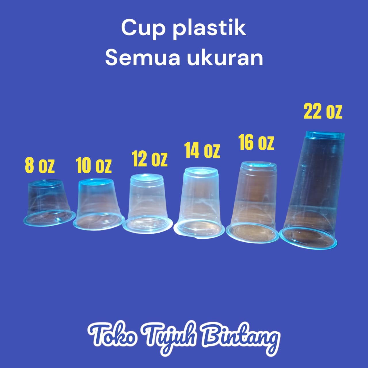 (semua ukuran) Gelas Cup Plastik Datar / gelas es teh / gelas es jus ...