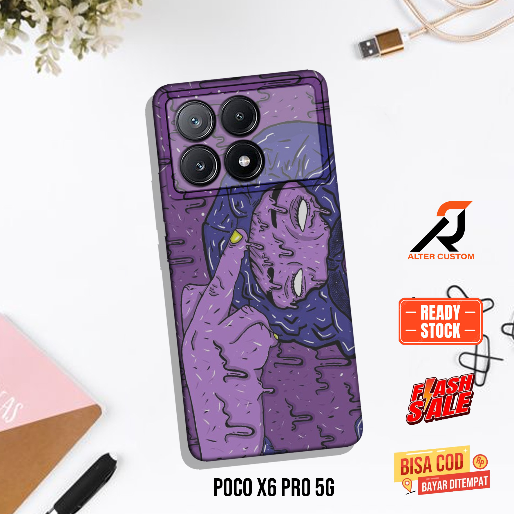 Case Poco X6 Pro 5G New - Softcase Grafity Art - Zora Soft Case Poco X6 ...
