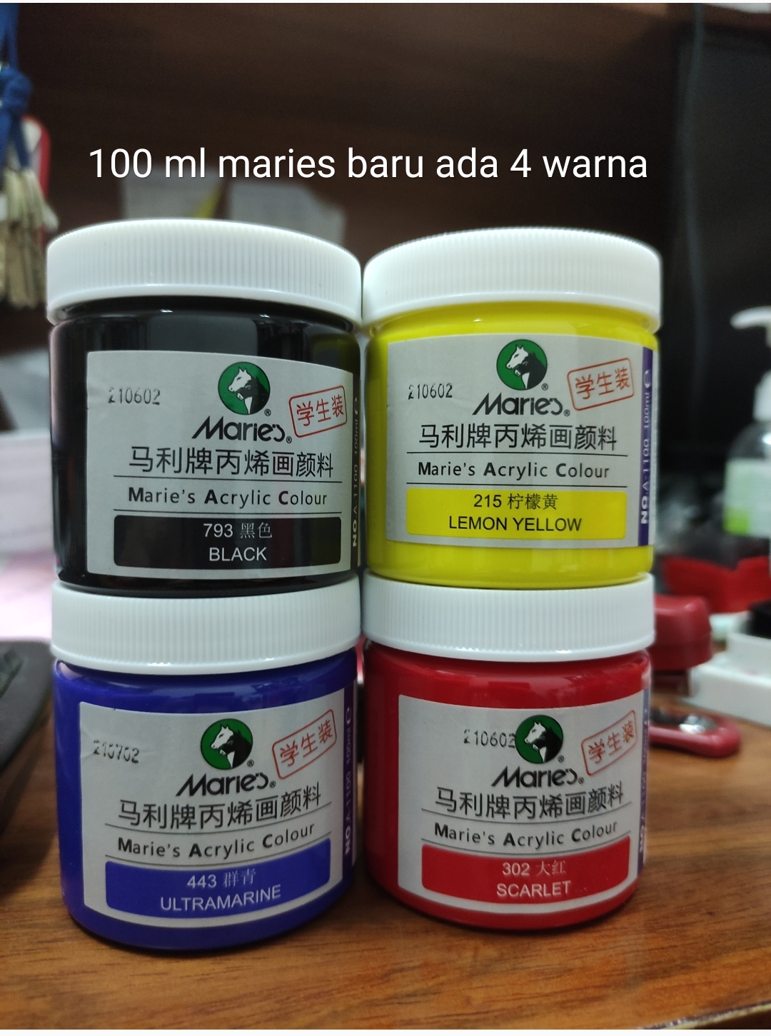 cat acrilic maries 100 ml kemasan botol | Lazada Indonesia