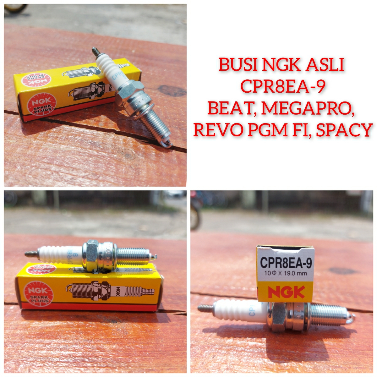 BUSI MOTOR NGK ASLI CPR8EA-9 SPACY FI BYSON JUPITER MX 135cc N MAX ORI ...