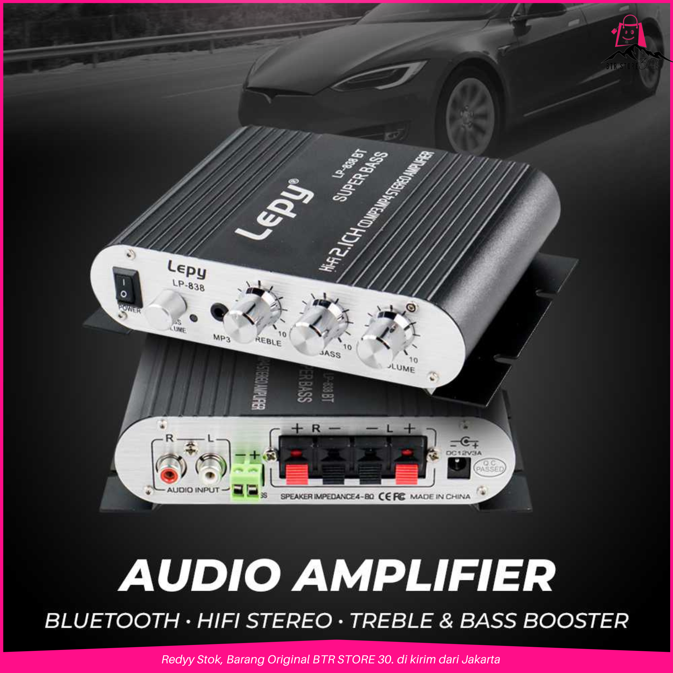 Audio Amplifier Bluetooth HiFi Stereo Treble Bass Booster / ampli full ...