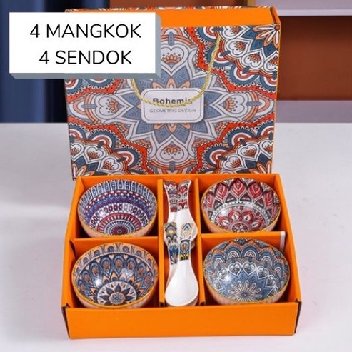 PROMO!!! Mangkok Set Souvenir Bowl Set Mangkok Keramik Set BOHEMIAN ...