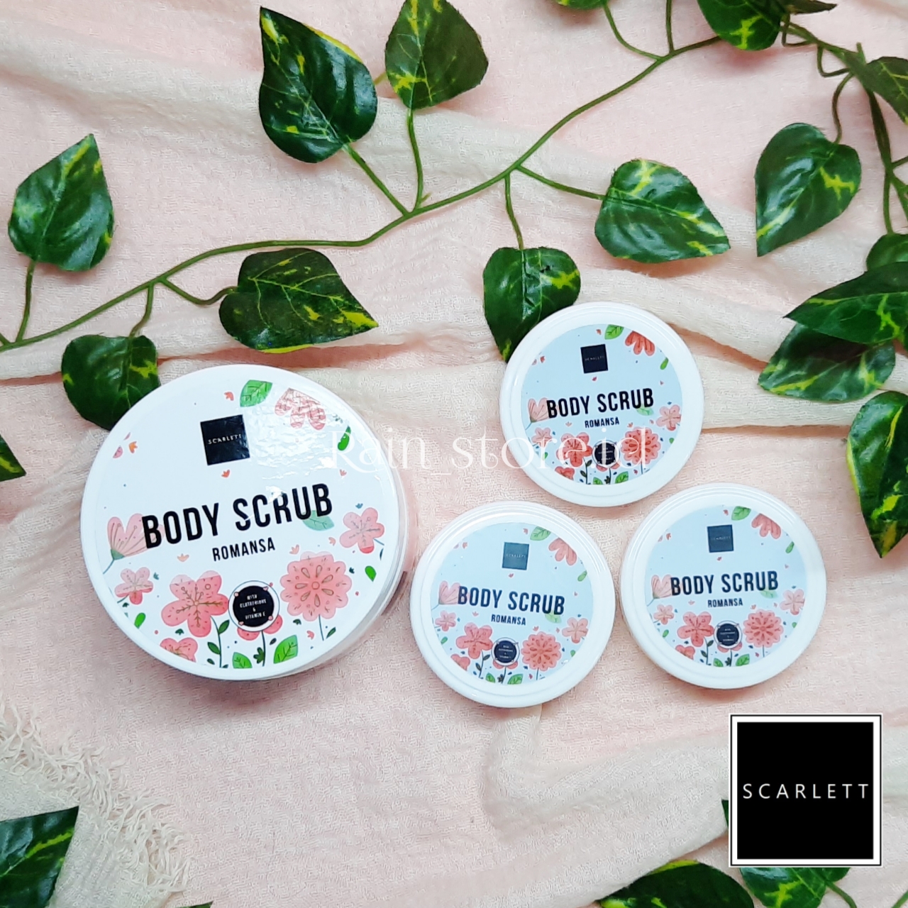 SCARLET WHITENING BODY SCRUB 50GR/SHARE IN JAR (KEMASAN MINI PACK ...