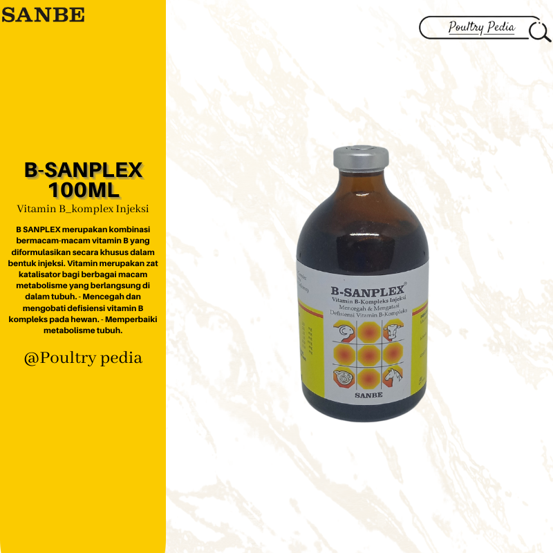 B SANPLEX 100 ml SANBE- Vitamin B Kompleks untuk sapi unggas kambing ...