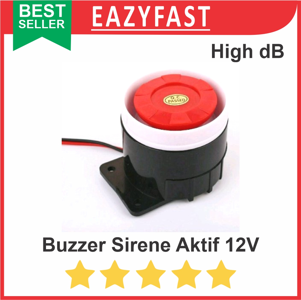 Sirine Alarm 12V High Decibel Buzzer Active Aktif Klakson Motor ...