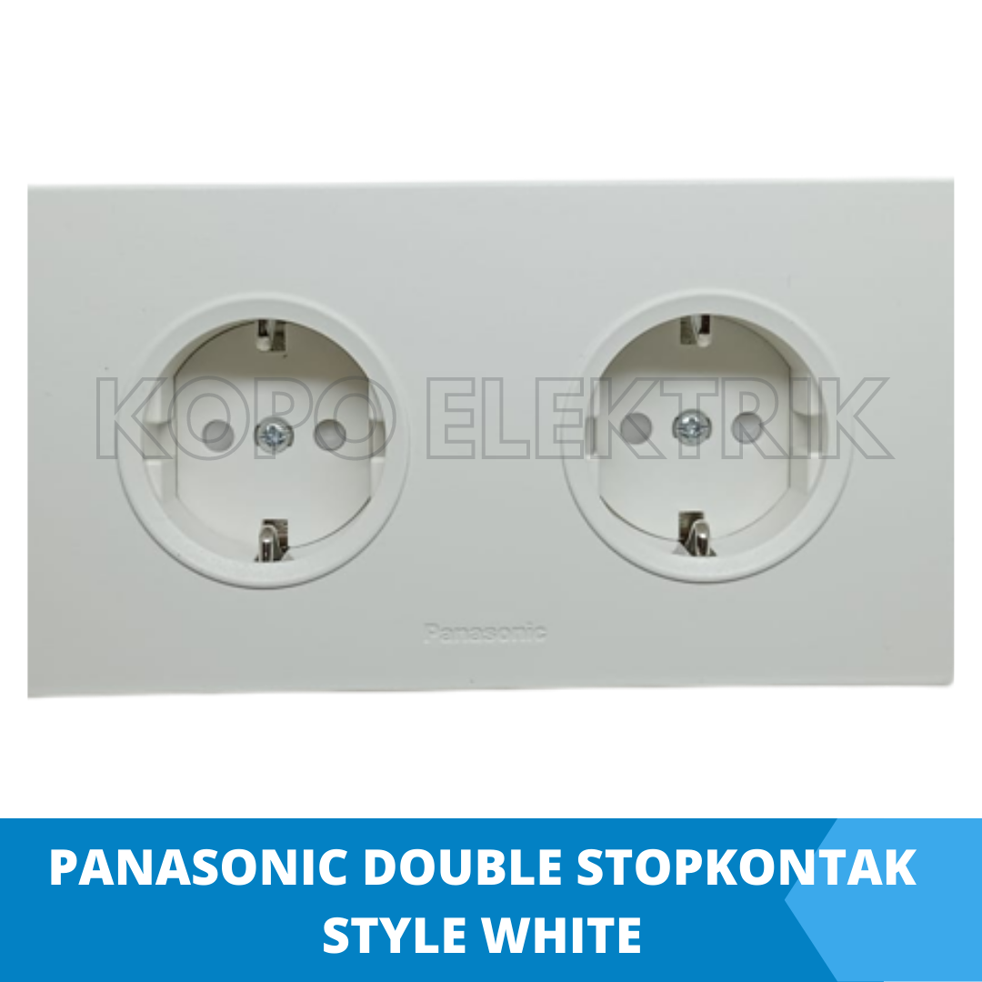 Panasonic Stopkontak Double Style White Tanam Stop Kontak Putih Minimalis | Lazada Indonesia