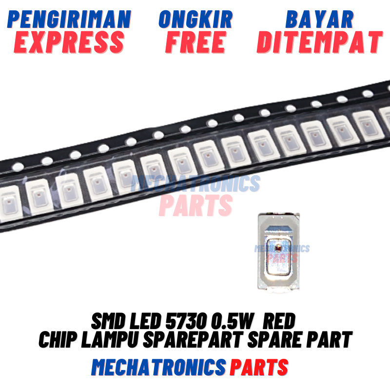 SMD LED 5730 0.5W Biru, Merah, putih, putih kekuningan Blue Chip Lampu ...