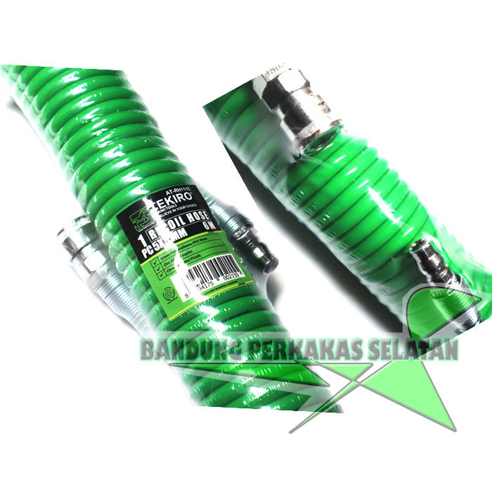 Tekiro Selang Angin Kompresor 5X8 mm Panjang 6 M Hijau - Recoil Hose ...