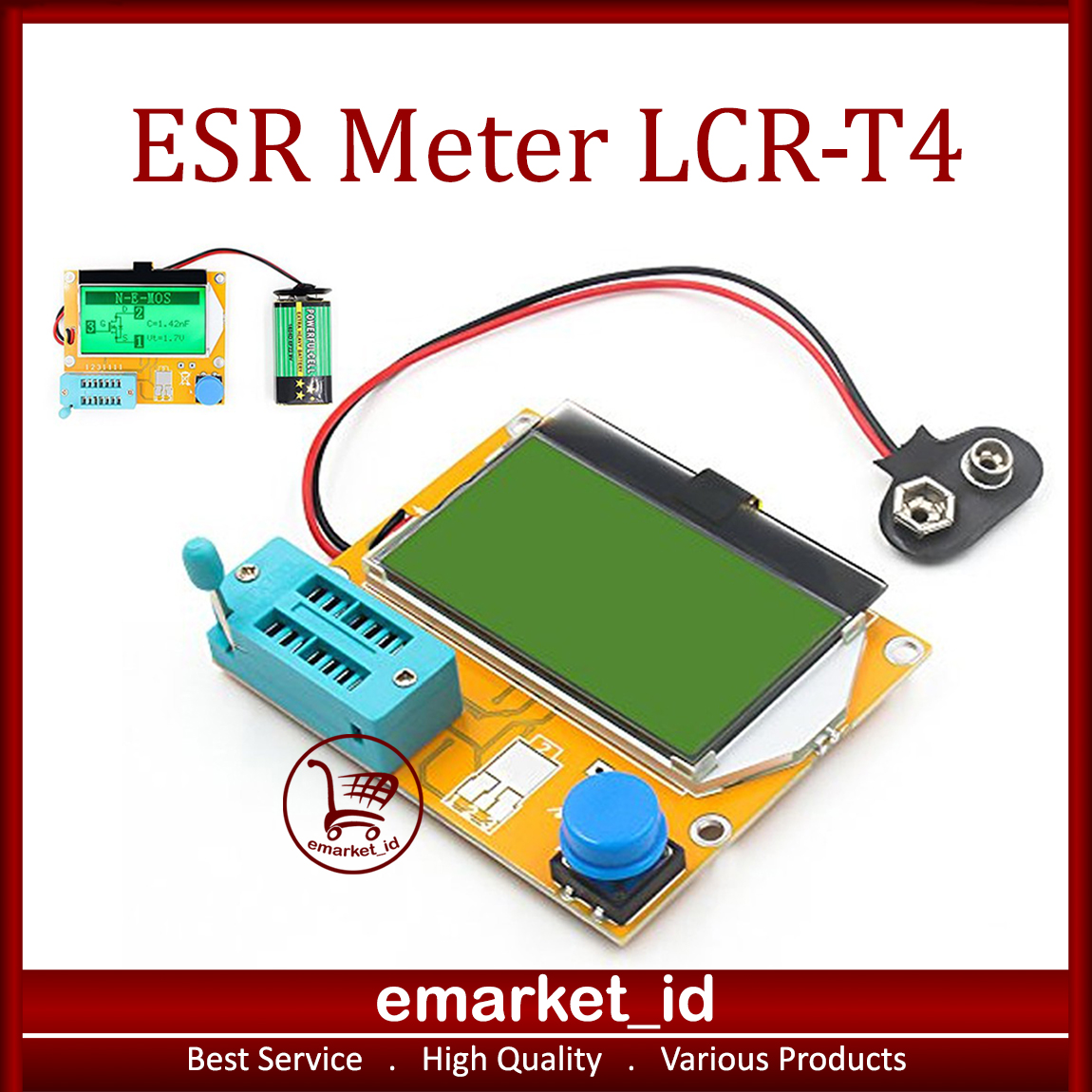 ESR Meter LCR-T4 / Transistor Tester LCR T4 Digital RCD LED Mosfet ...