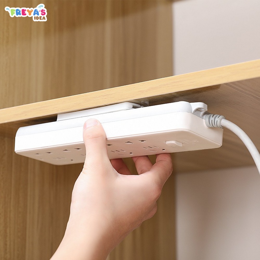 FR-C246 Holder Stop Kontak Gantungan Colokan Listrik Double Tape Hook ...