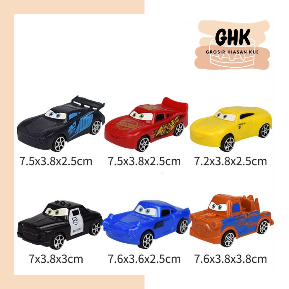 Cake Topper Hiasan Kue Cars McQueen Mainan Bentuk Kendaraan Mobil ...