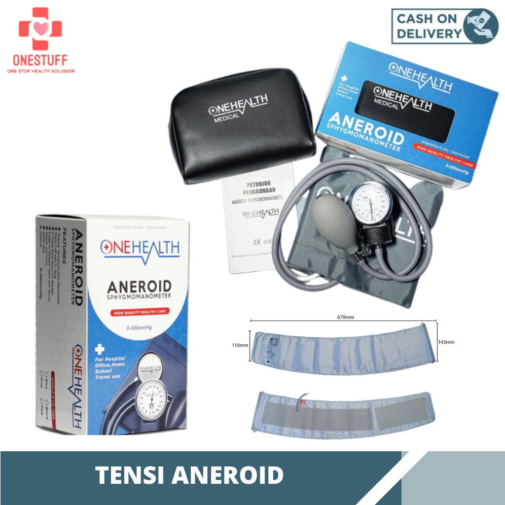Alat Tekanan Darah Aneroid Manual Onehealth Tensi Tensimeter | Lazada ...