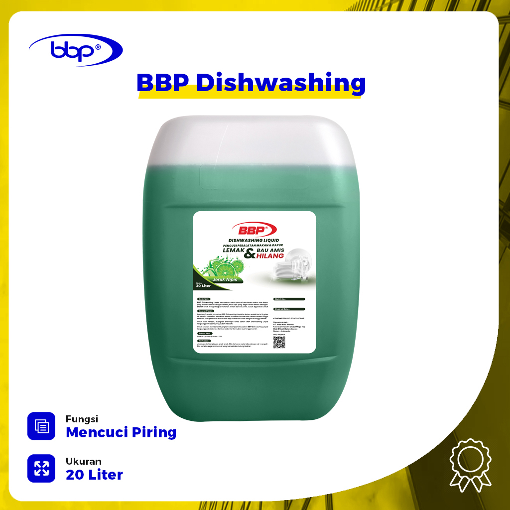 Sabun Cair Cuci Piring / Dishwashing Liquid BBP Aroma Jeruk Nipis 20 ...