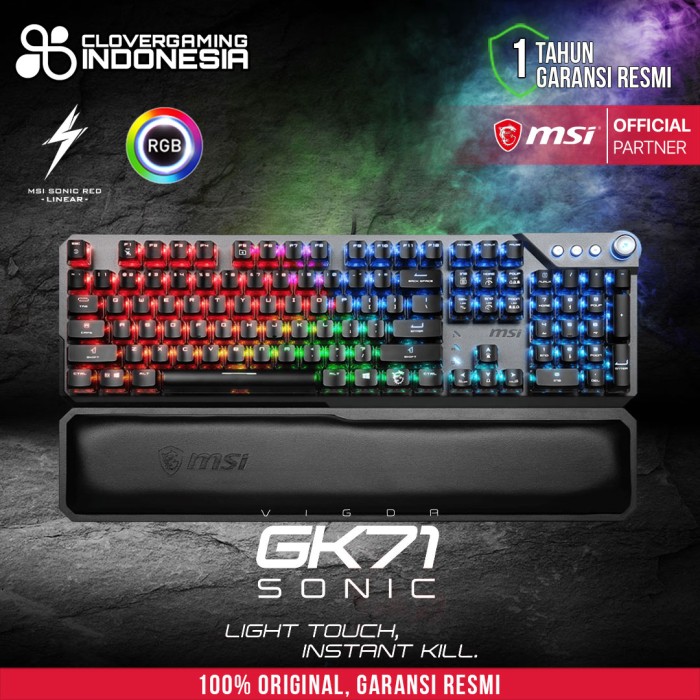 MSI VIGOR GK71 SONIC RGB - Mechanical Gaming Keyboard | Lazada Indonesia