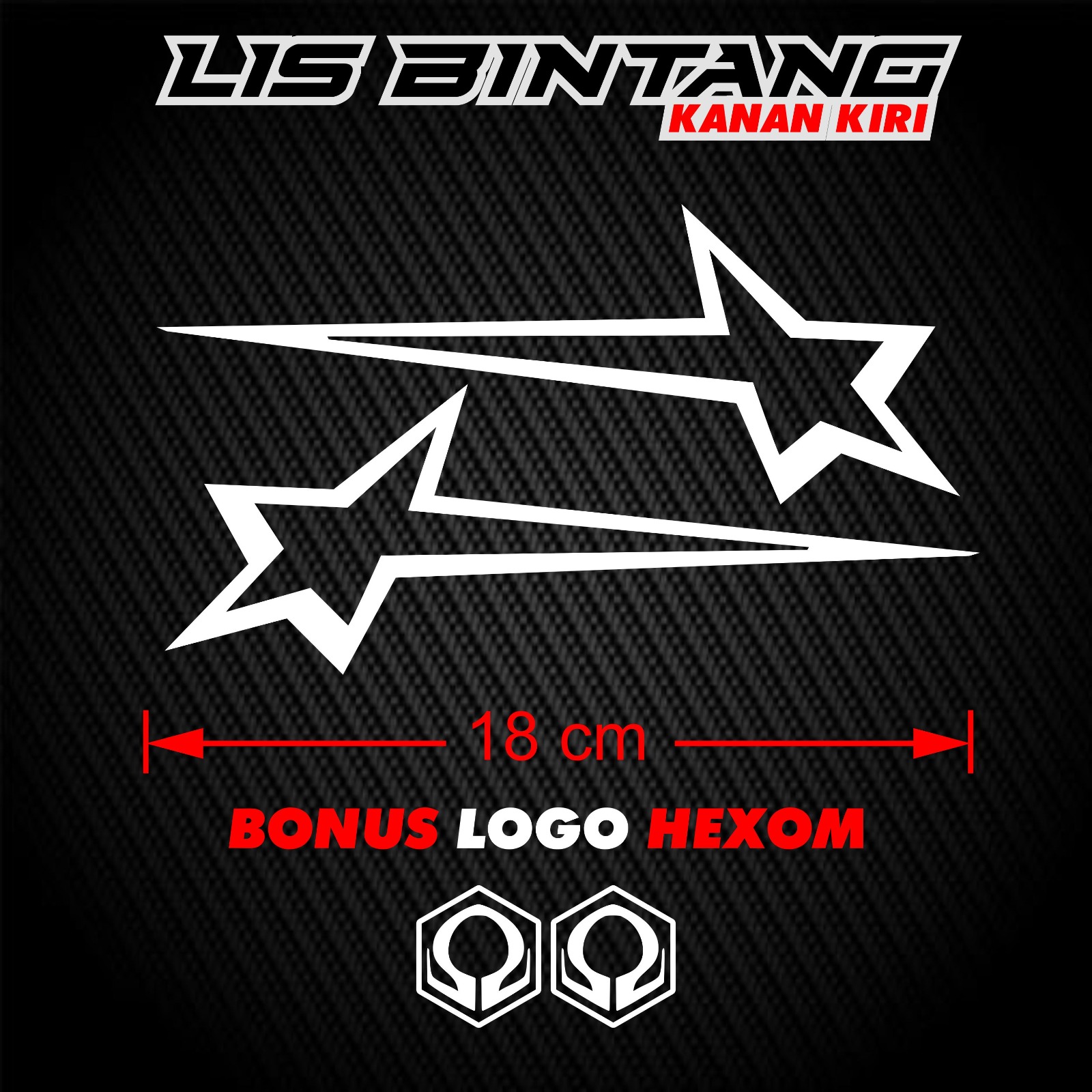 stiker motor bintang v2 keren stiker cutting dapat 2 pcs | Lazada Indonesia