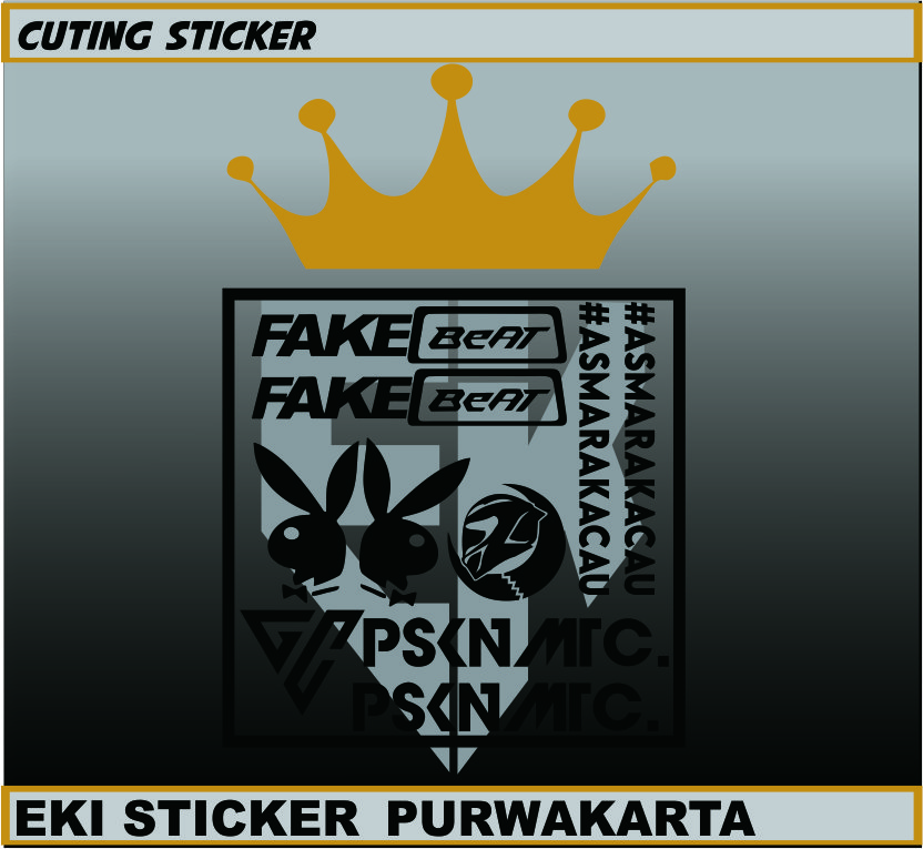 v6 1 set sticker fake beat sticker asmarakacau sticker pskn sticker ...