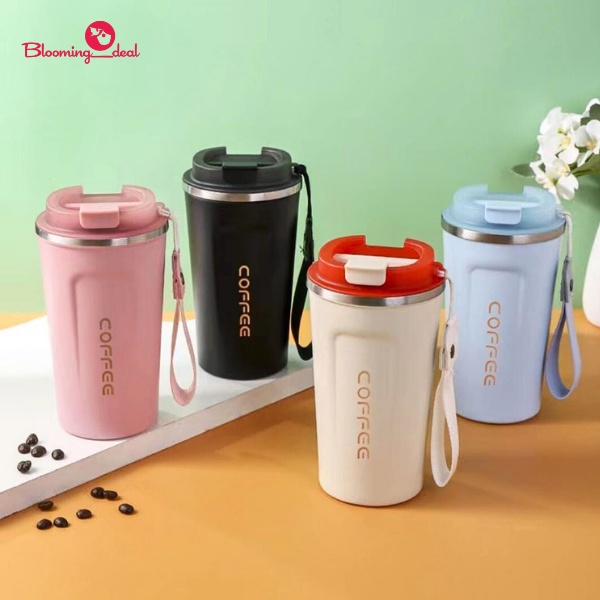 Coffee Mug Tumbler Mug Kopi dengan Tali / Termos Panas Dingin 510ml ...