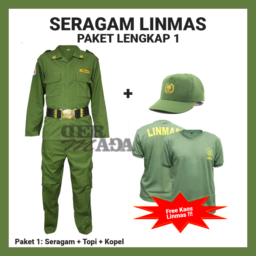 Paket Lengkap Seragam Linmas | Baju Linmas | Seragam Hansip | Baju ...