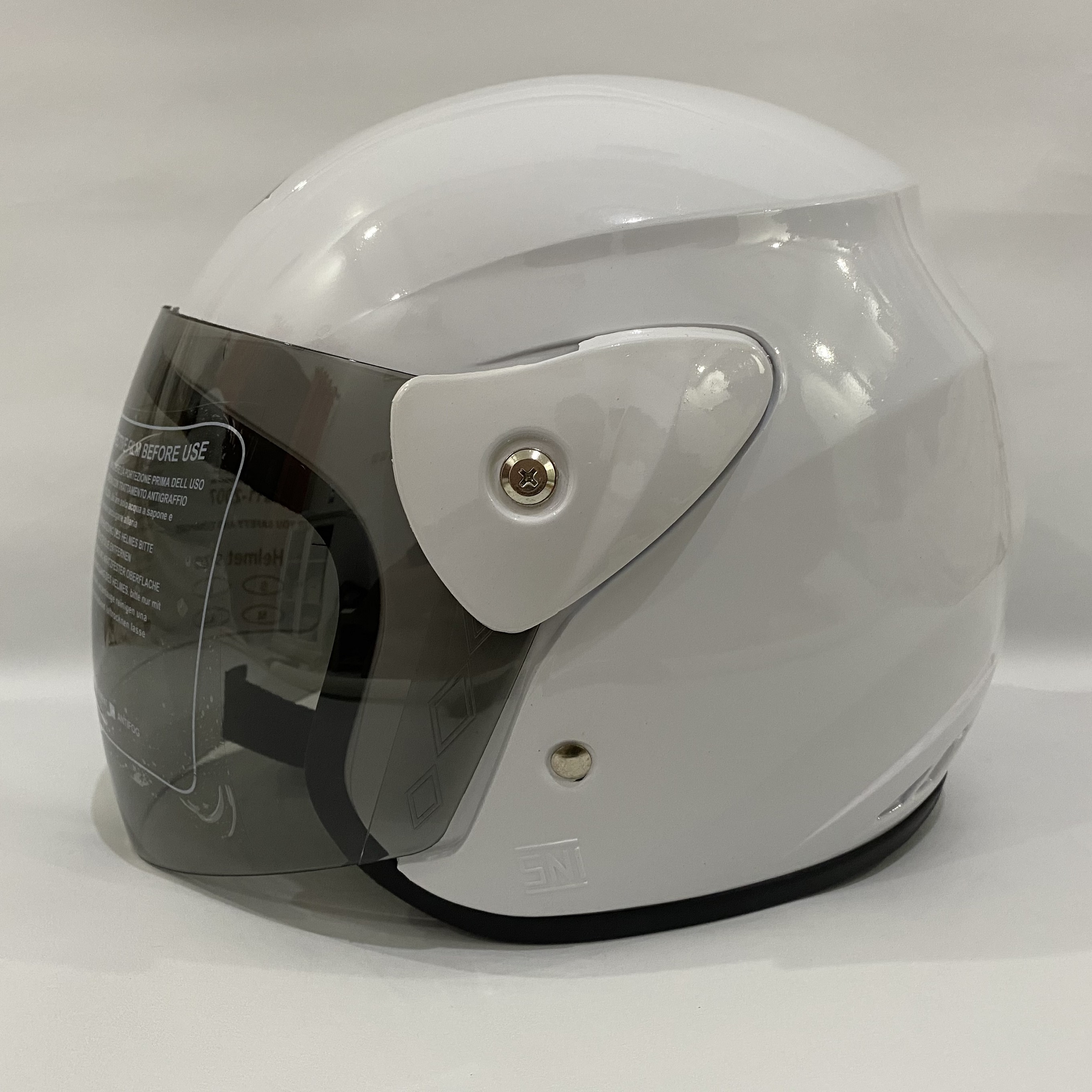 Helm Evo Putih Glossy Polos Solid Half Face Nouvo Helem SNI Helmet ...