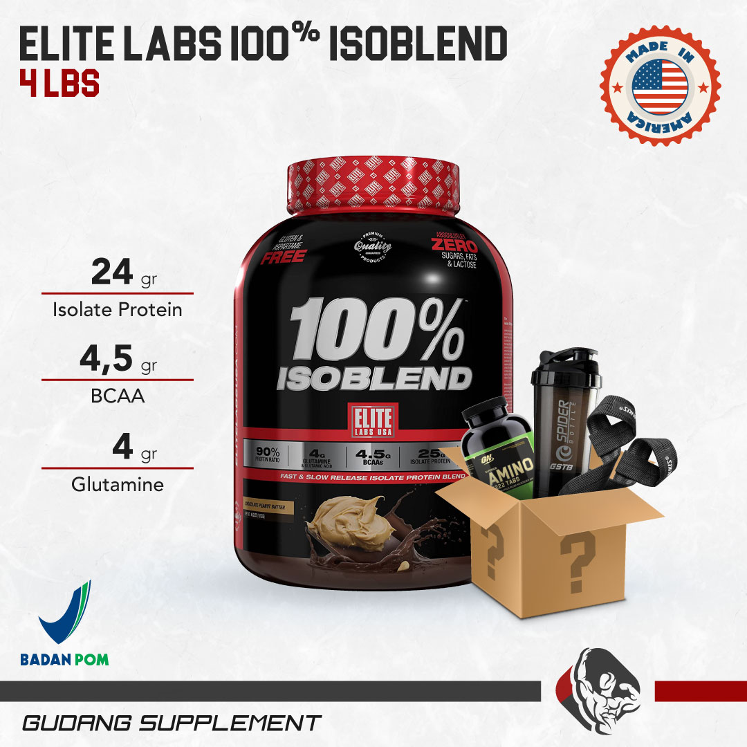 Elite Labs Iso Blend 4lbs Whey Protein Isolate BPOM AOM Gudang Supplemen | Lazada Indonesia