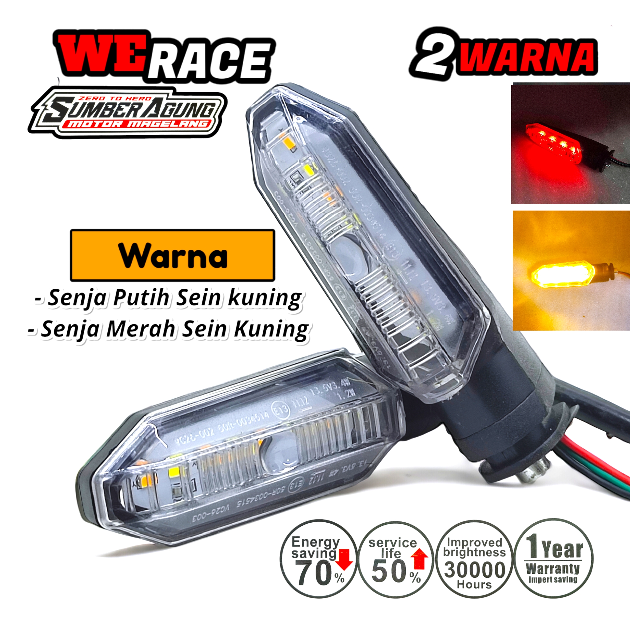 LAMPU SEIN RUNING LED 2 WARNA MODEL VARIO 150 CB150R UNIVERSAL MOTOR ...
