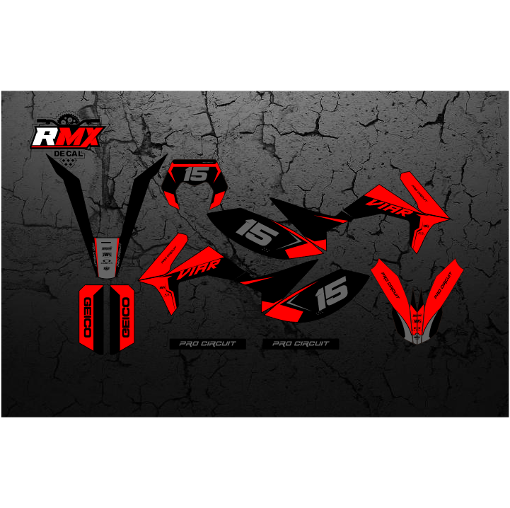 DECAL STICKER VIAR CROSS X 150 SE (004) DEKAL STIKER VIAR 200 GT ...