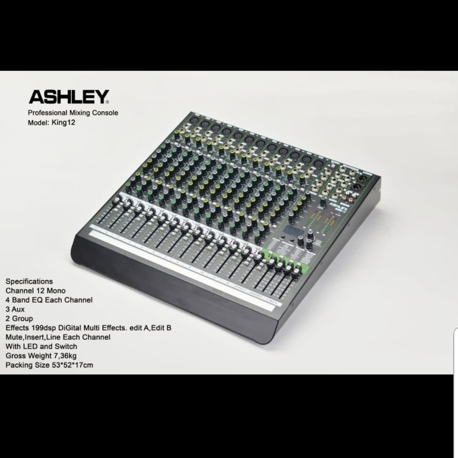 Mixer Ashley King 12 Note Original 12 Channel Interface USB Blueooth ...