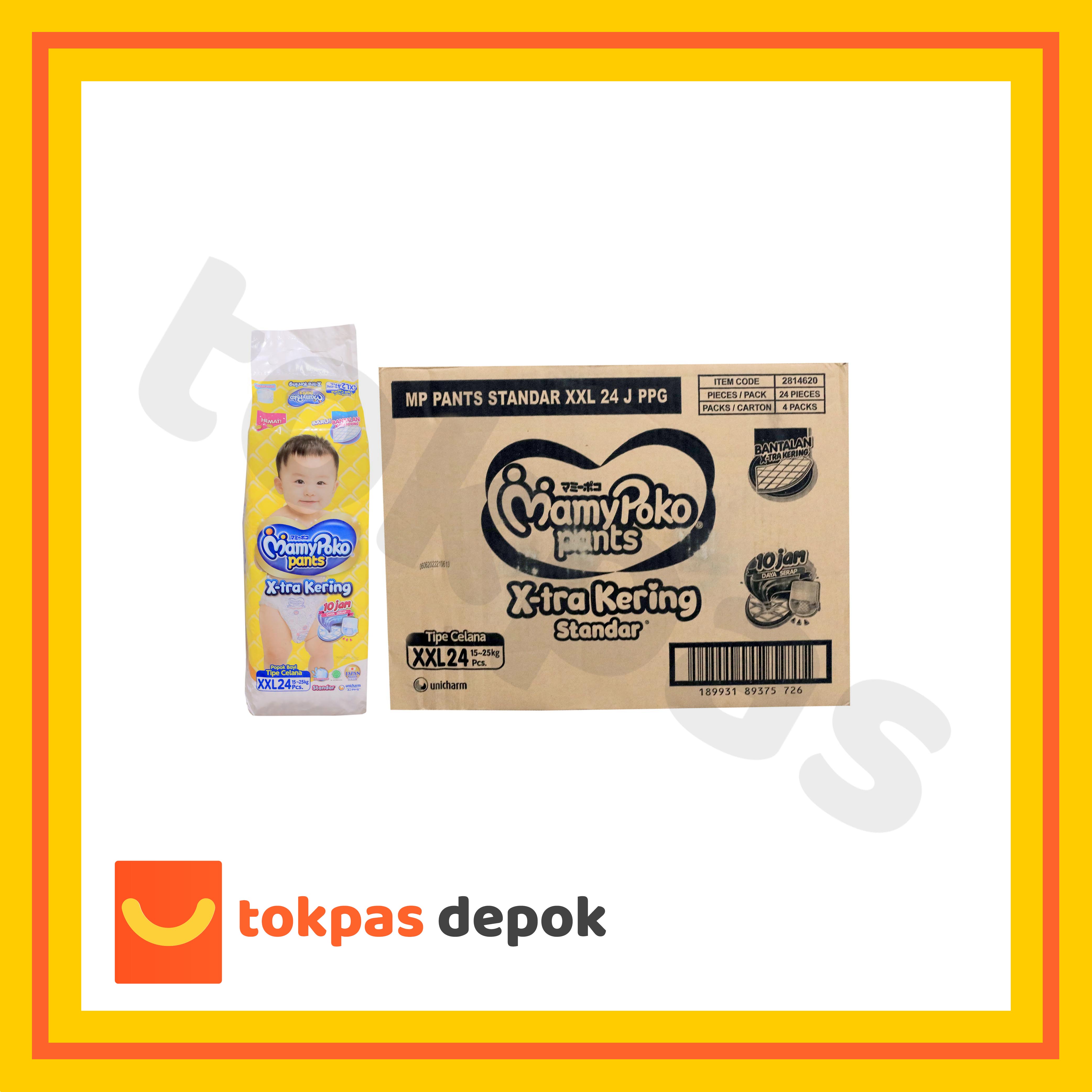 1 Karton Mamy Poko Pants Xtra Kering S38 / M32 / L28 / XL26 / XXL24 ...