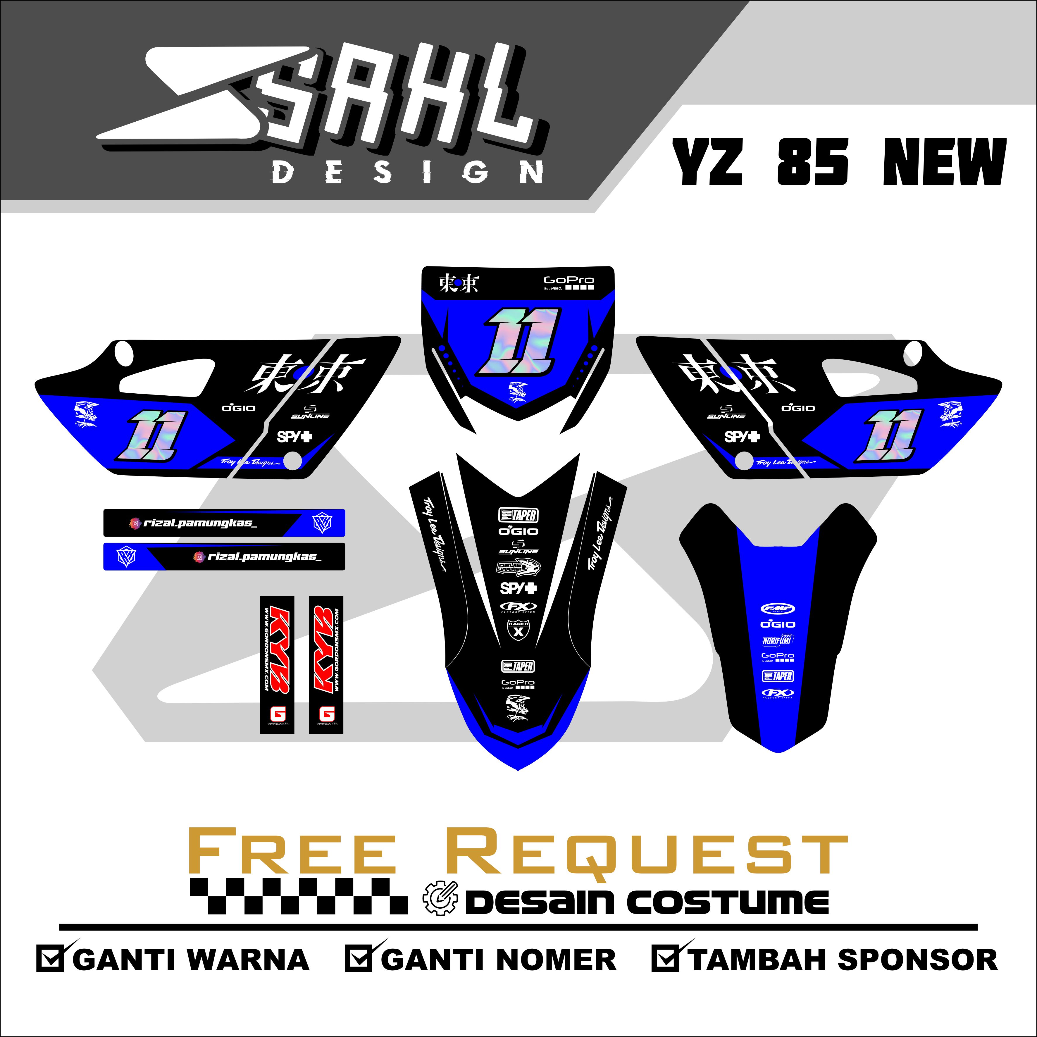 Decal Yz 85 New Bebek Standar Decal Stiker Yz 85 Decal Sticker Yz 85 ...