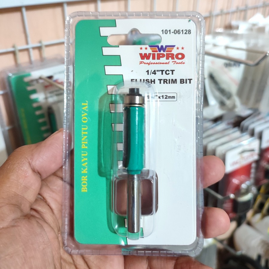 Wipro Mata Router Profil Kayu Flush Trim Bit Bearing TCT Chuck 1/4 inch ...