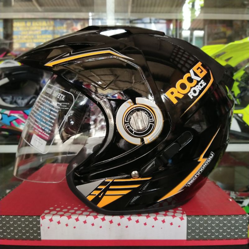 Helm Half Face RX Jp 7 Kaca Double Visor Original | Helm Pria | Helm ...