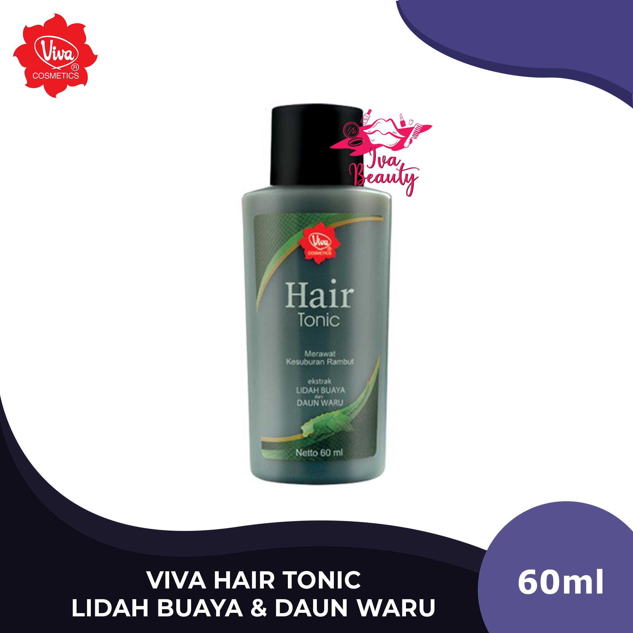 Viva Hair Tonic 60 ml Ekstrak Lidah Buaya dan Daun Waru | Lazada Indonesia