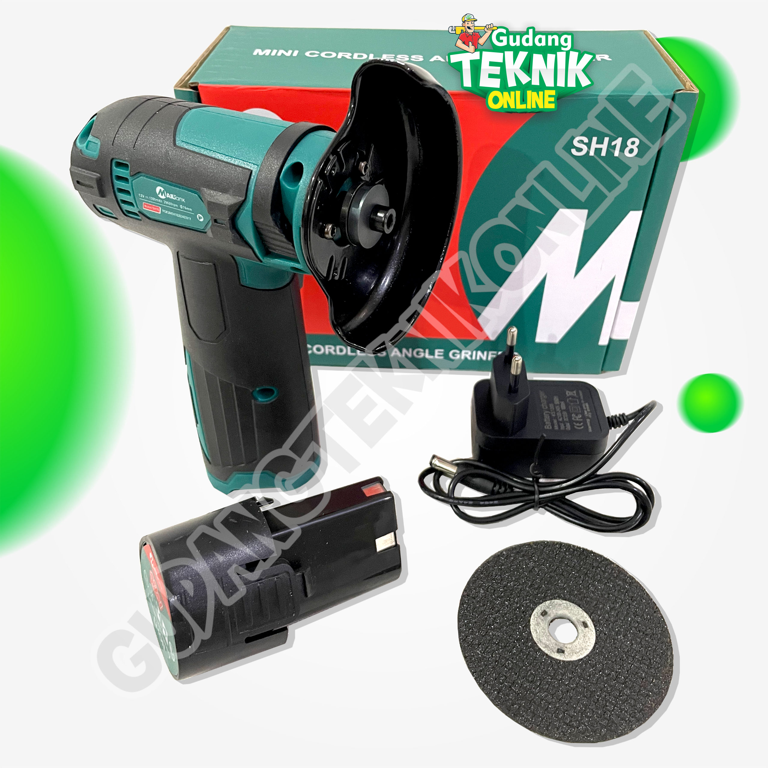 Mesin Gerinda MINI 3" CORDLESS SH18 PORTABLE 12V / Gerinda Tangan MINI ...