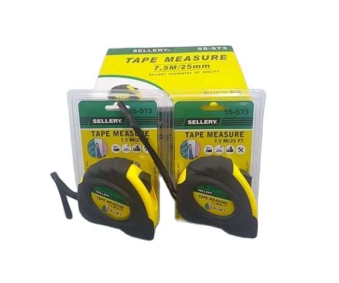 SELLERY Meteran Roll 7,5 Meter x 19mm Meteran Karet Jaket Merk Sellery ...