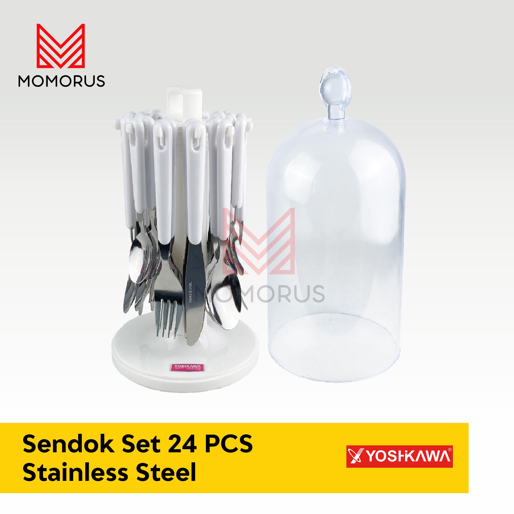 Yoshikawa Sendok Set Sendok Makan Stainless 24 Pcs Cutlery Set Sendok ...
