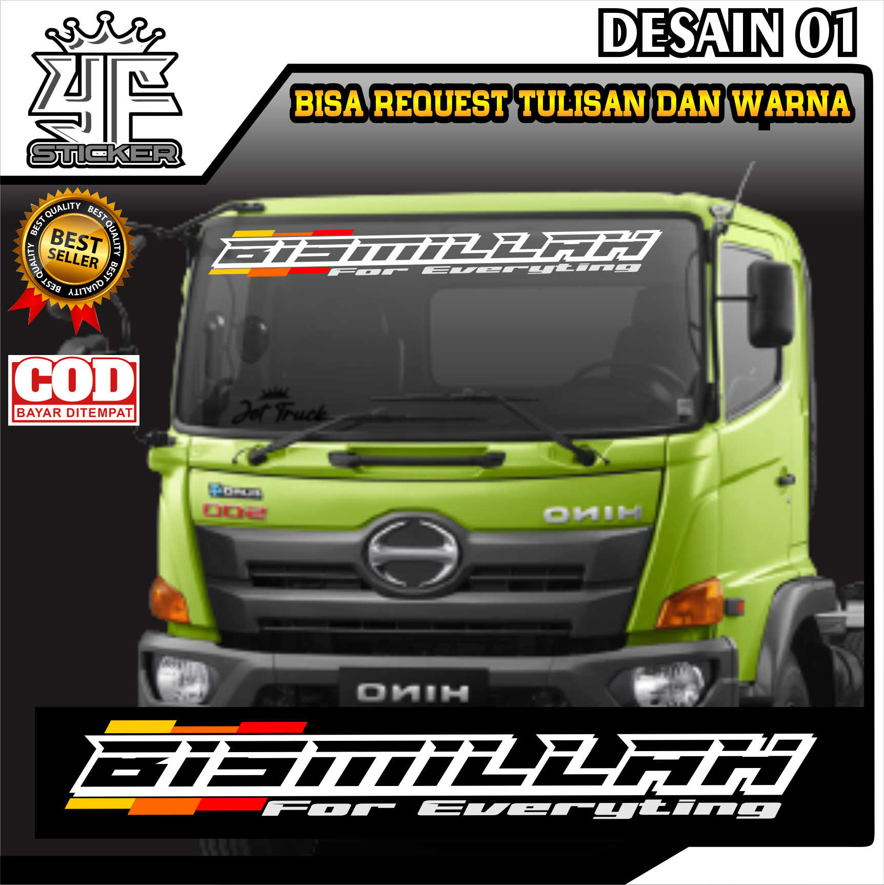 STICKER CUTTING stiker bismillah fuso lohan, giga dll , kaca atas dan ...