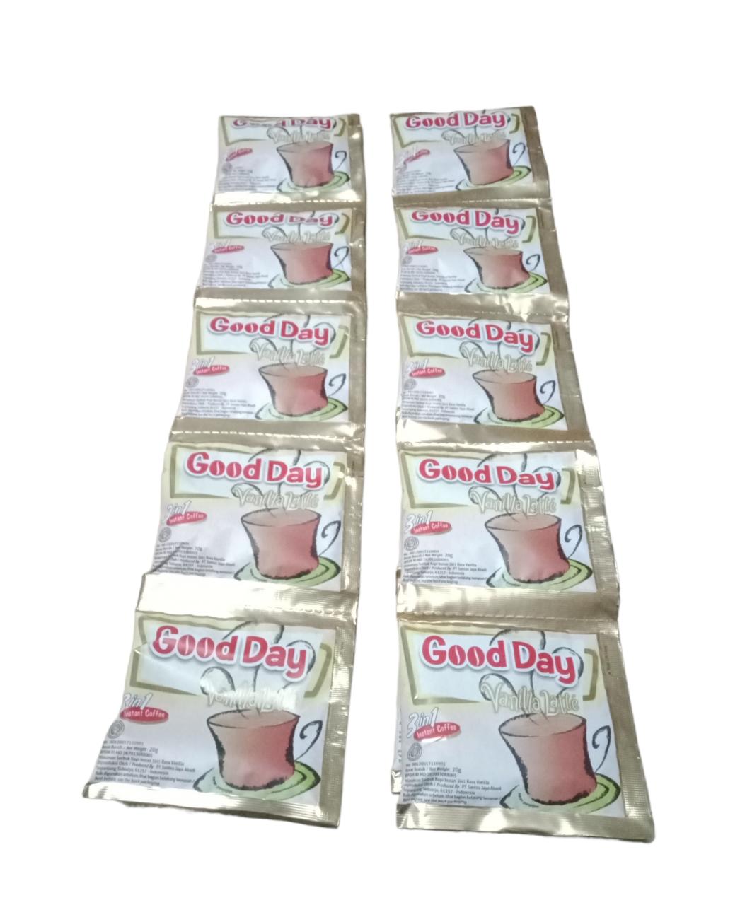 Good Day Vanilla Latte Renceng 10 x 20 gr / Kopi Good Day Vanilla Latte ... Good Day Vanilla Latte Renceng 10 x 20 gr / Kopi Good Day Vanilla Latte ...