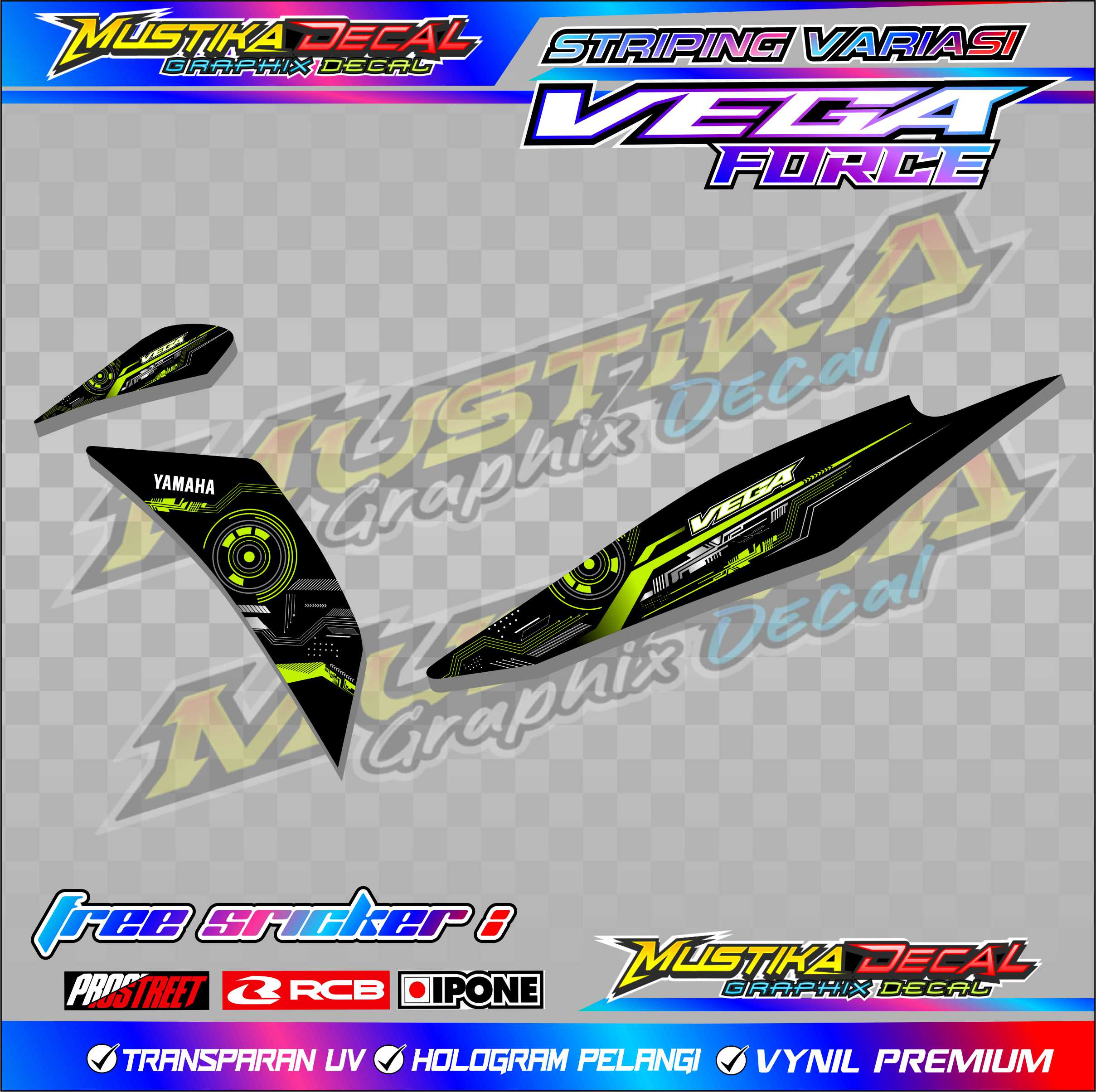 STRIPING VARIASI MOTOR YAMAHA VEGA FORCE / STIKER LIST MOTOR VEGA VEGA ...