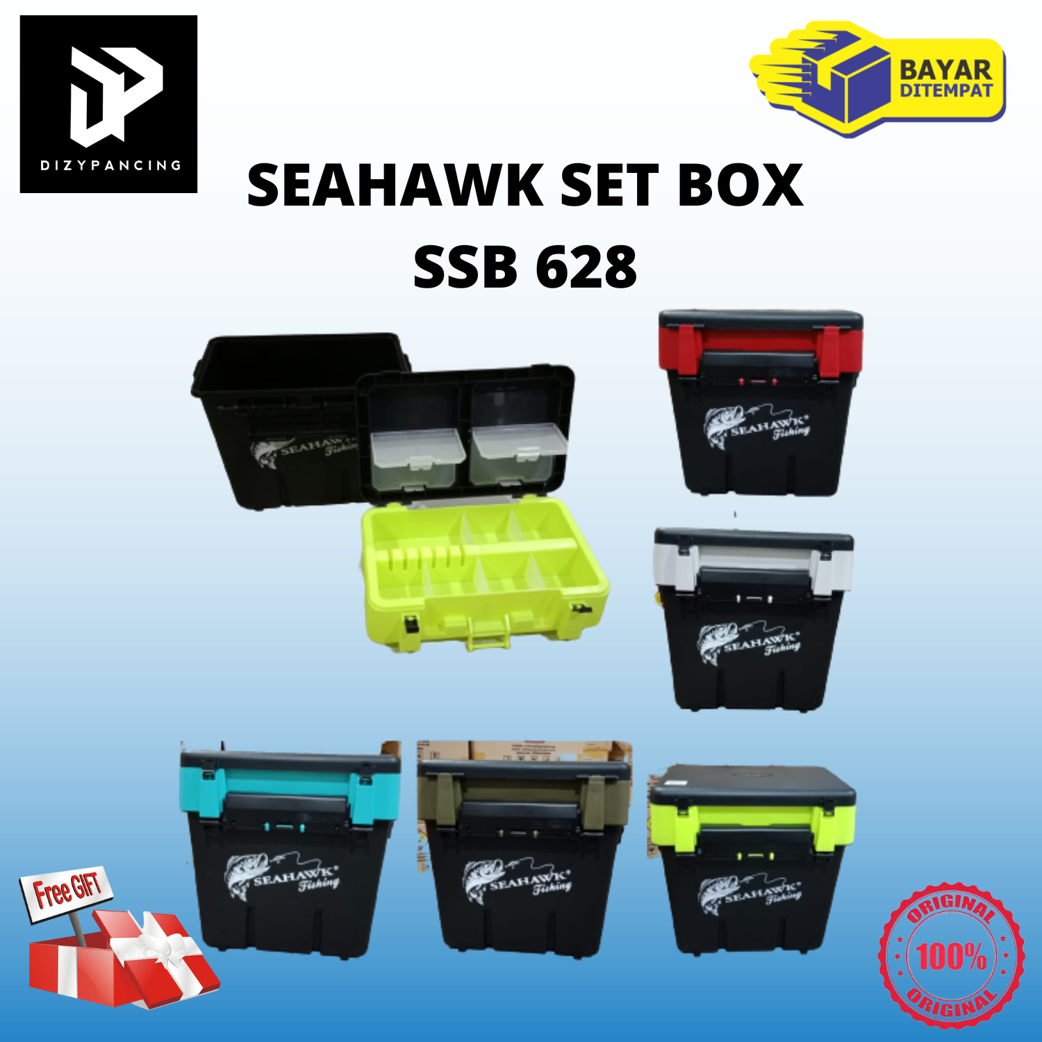 kotak peralatan Seahawk Box Seat SSB268 (Kotak Peralatan mancing ...