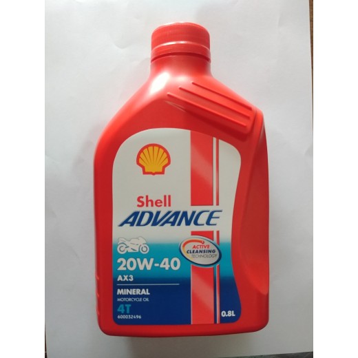 OLI MESIN MOTOR SHELL ADVANCE AX3 4T 800 ML ORIGINAL NO PALSU ...