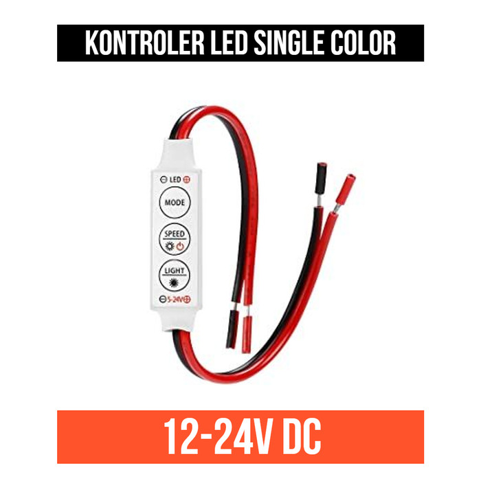 Modul Kedip Strobo Mini Controller Otomatis LED Dimmer Kontroler 12-24 ...