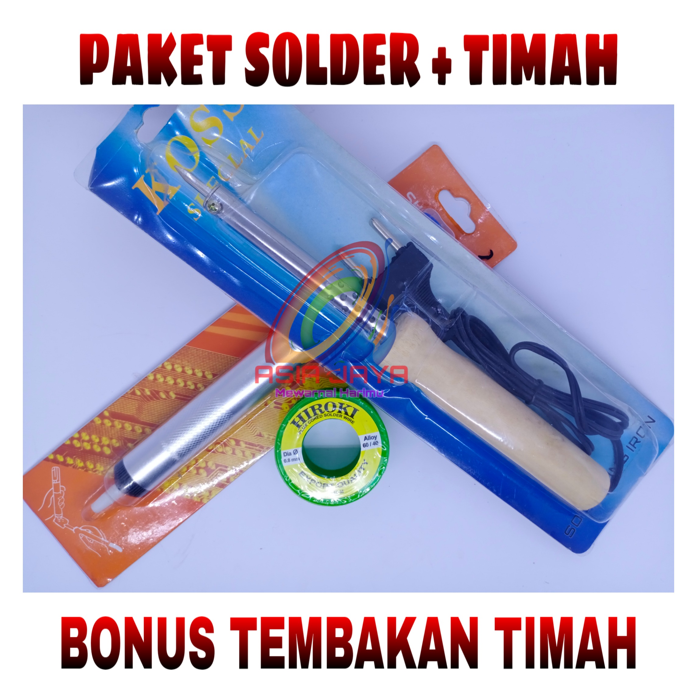 Paket Solder Kayu Plus Timah Bonus Penyedot Timah | Lazada Indonesia