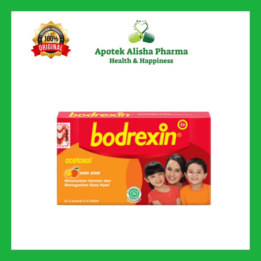 Bodrexin Tablet (Box 4strip) - Bodreksin Obat Penurun Panas Demam Anak ...