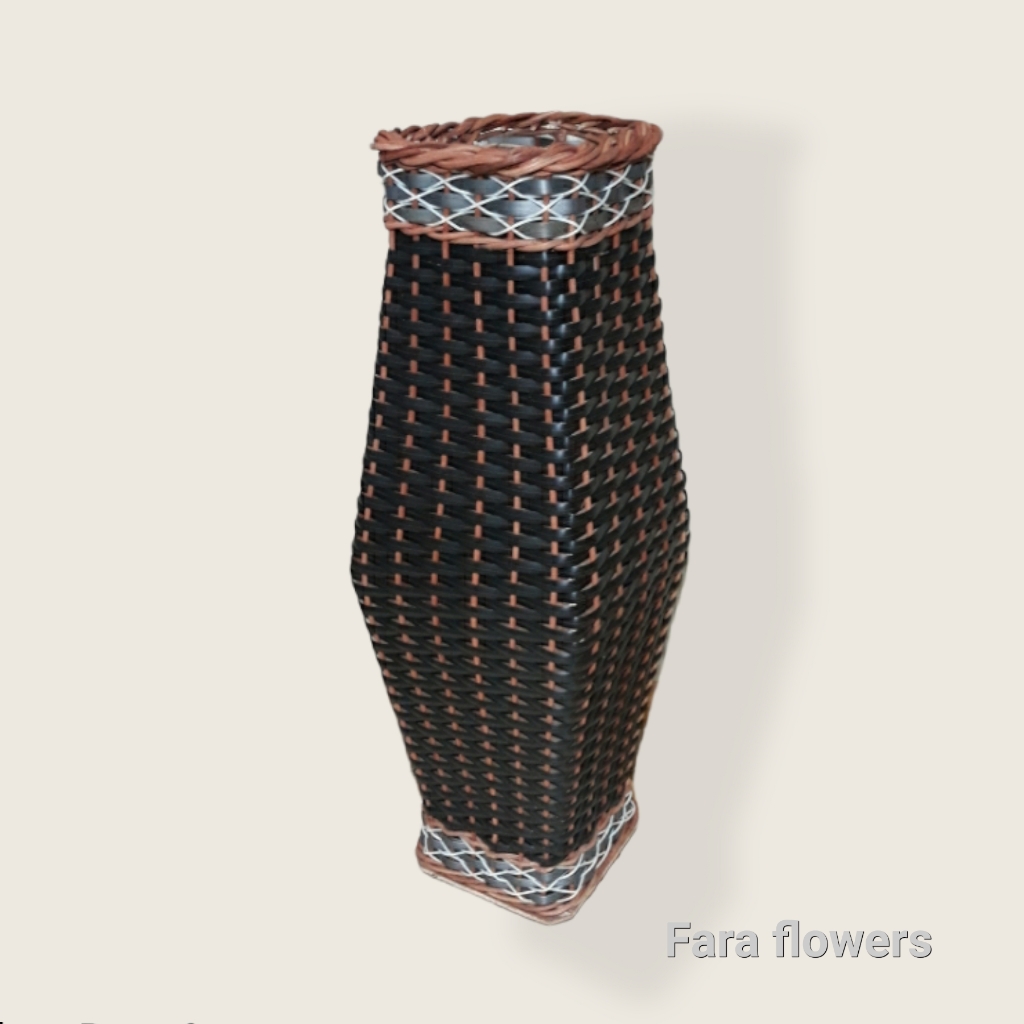 Vas Bunga Rotan Pot Bunga Bahan Rotan Sintetis dan Rotan Asli | Lazada ...