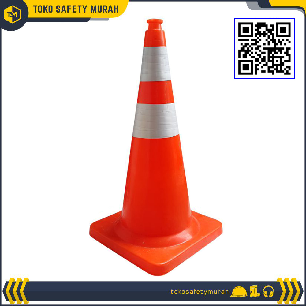Traffic Cone 75 cm Kerucut Jalan Kerucut Plastik Mathes Kerucut Orange 75cm | Lazada Indonesia