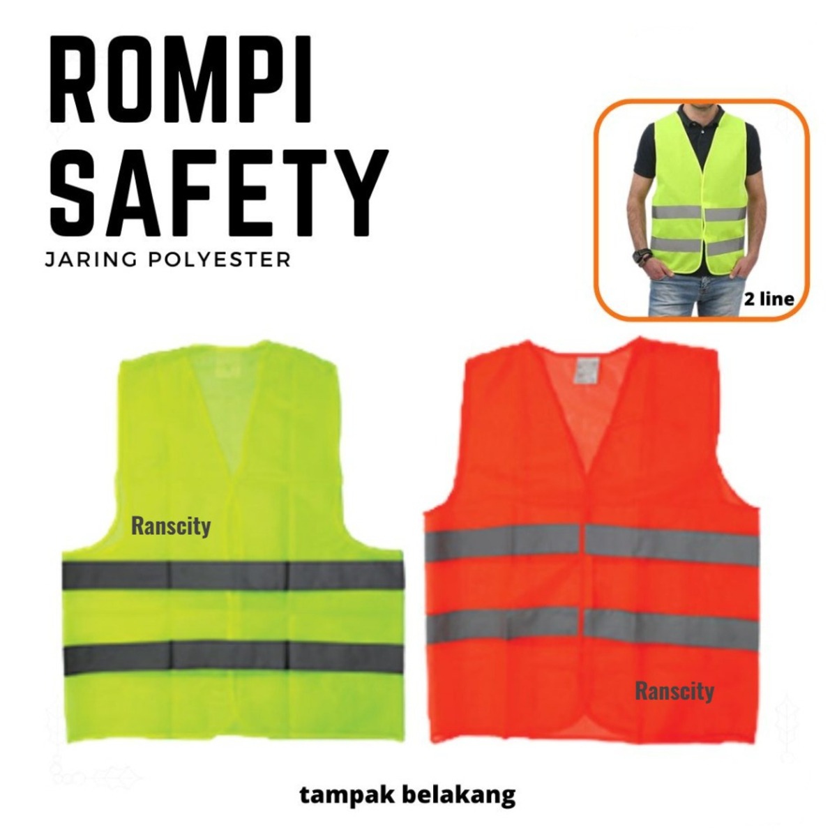 Rompi Proyek Polyster Scotlight / Safety Vest Proyek | Lazada Indonesia