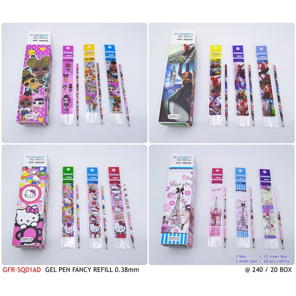 REFIL PULPEN KARAKTER / ISI ULANG PENA ( 20pcs ) | Lazada Indonesia